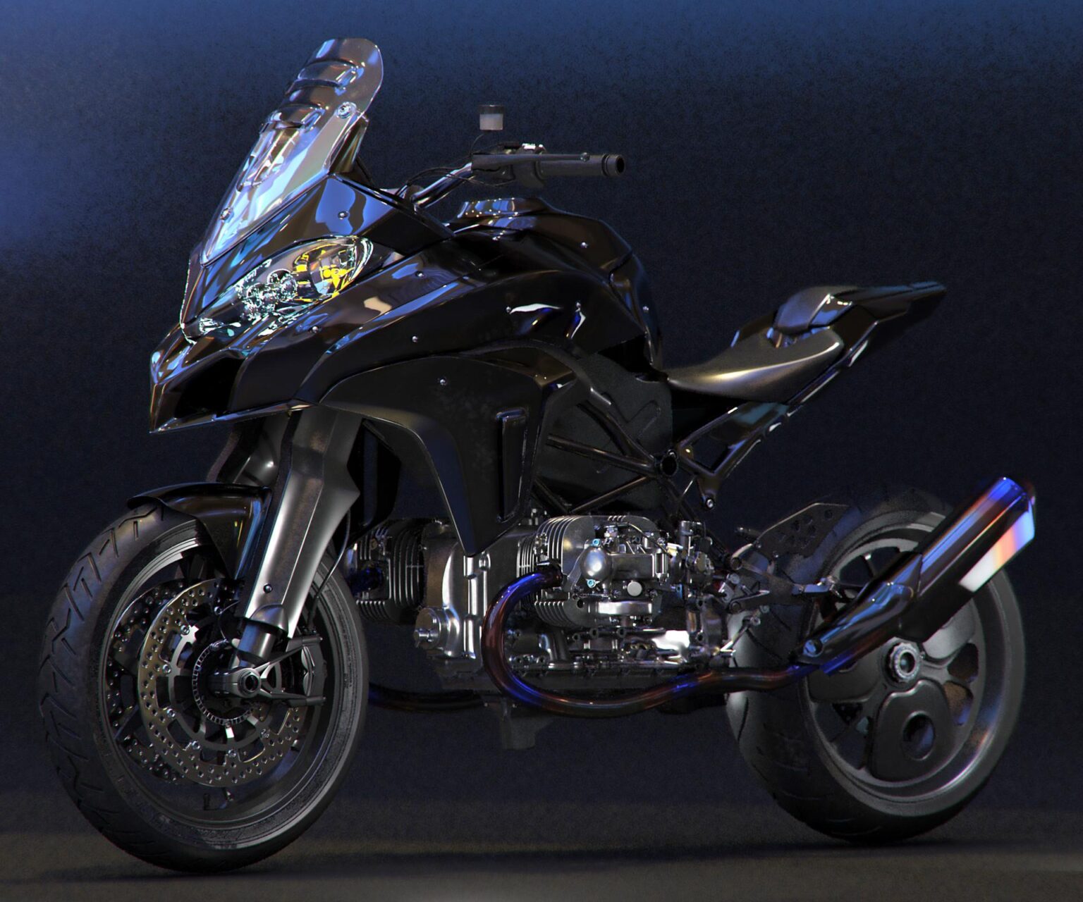 Create Hard Surface Modeling Motorcycle With 3DS - Wingfox